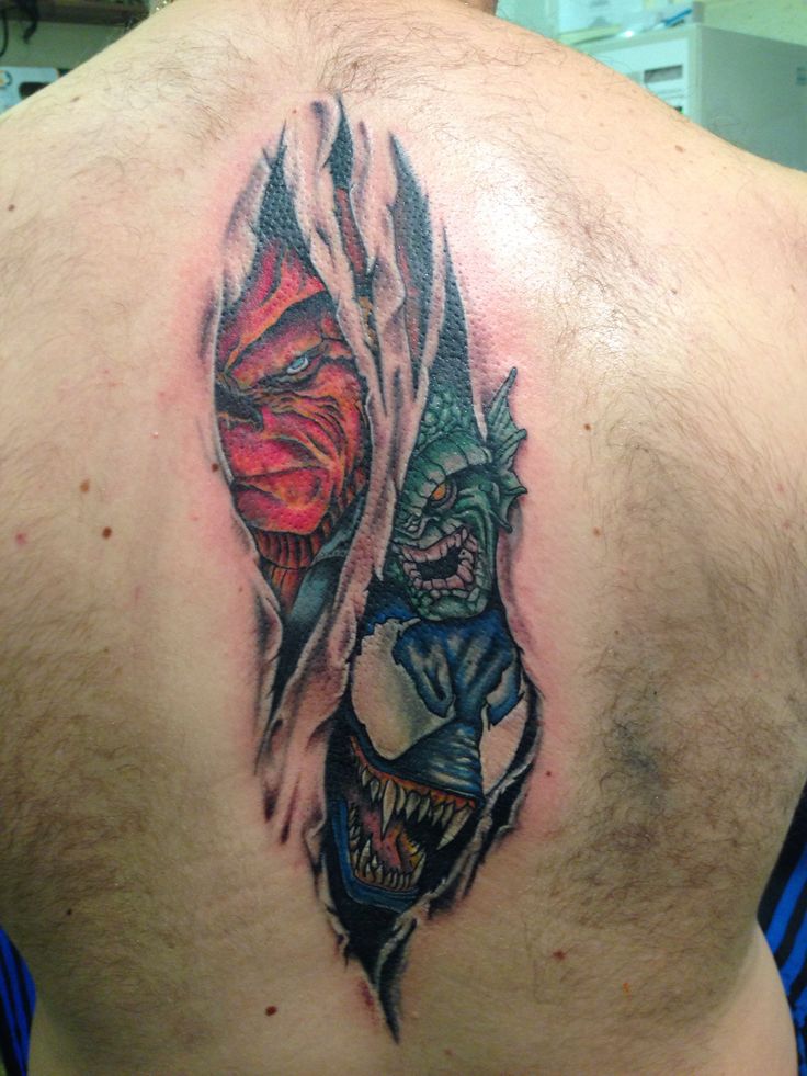 Cool marvel's vilains back tattoo - | Tattoomagz › Tattoo Designs / Ink ...
