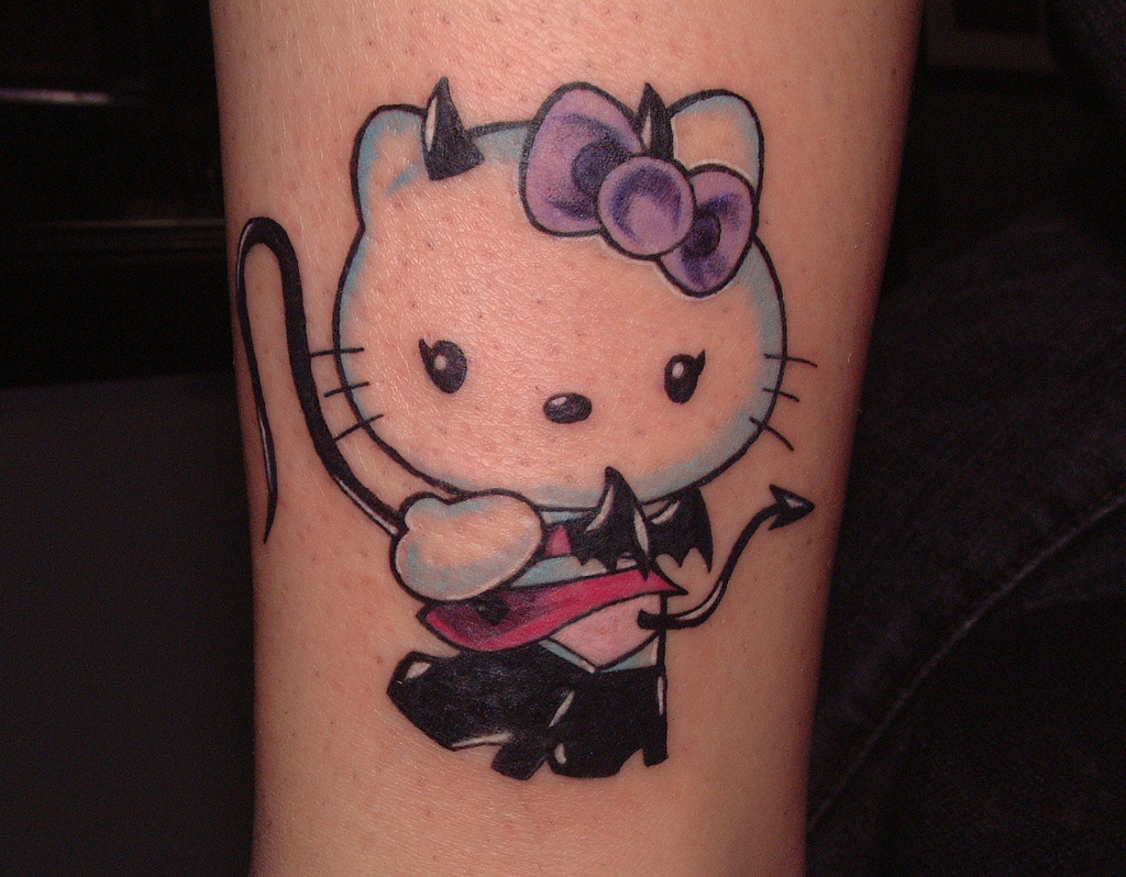Evil hello kitty tattoo - | Tattoomagz › Tattoo Designs / Ink Works ...
