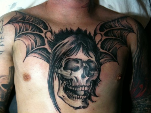"Winged Skull" Tattoo - Johnny Avenged Sevenfold Photos - | Tattoomagz ...